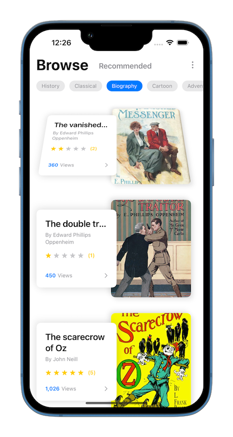 SwiftUI Book App UI With Complex Animation template by ebrahimhabiya123